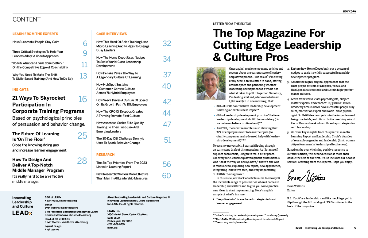Innovating Leadership & Culture Magazine - LEADx